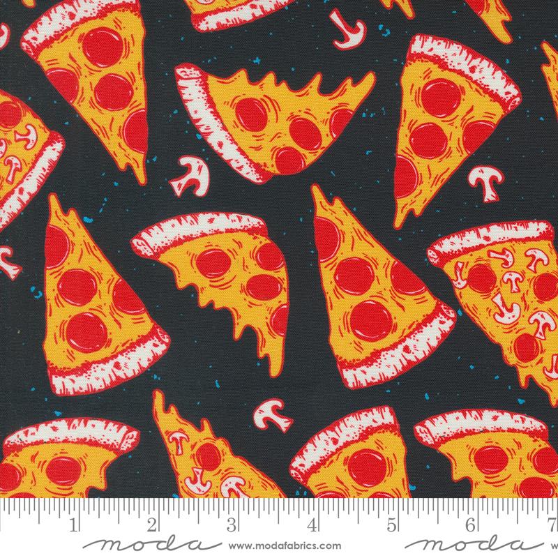 Snack Shack, Mystic Pizza in Midnight– Bloomerie Fabrics