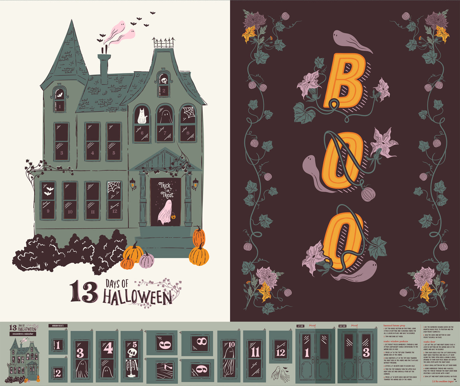 Ghostly & Haunted, 13 Days of Halloween PANEL– Bloomerie Fabrics